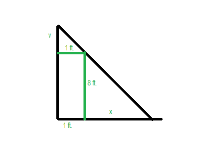1. An 8-foot high wall stands one foot a warehouse. what is the length ...