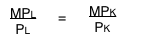 A firm obeys the least-cost rule by equating which ratios of the price ...