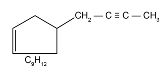 Hydrocarbon A has the formula C_9H_{12} and absorbs 3 equivalents of H ...