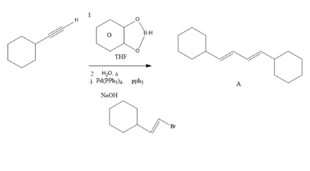 How can you convert ethynylcyclohexane to dienes A-C using a Suzuki ...