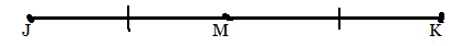 Point M is the midpoint of line JK. If JM = 6x - 7 \text{ and } MK = 2x ...