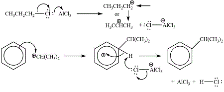Aromatic compounds such as benzene react with alkyl chlorides in the ...
