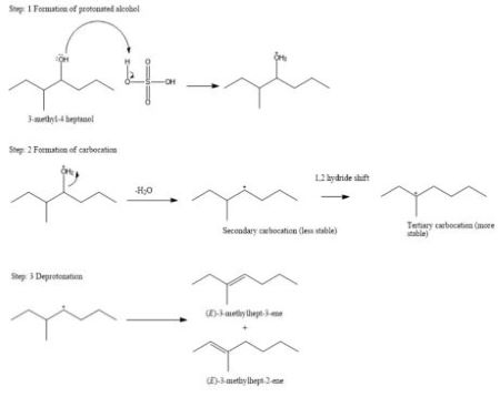 If 3-methyl-4 heptanol is treated with heat and sulfuric acid what will ...