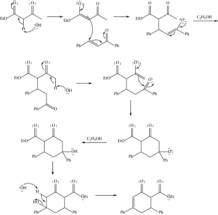 Draw a complete mechanism showing the formation of 6-ethoxycarbonyl-3,5 ...