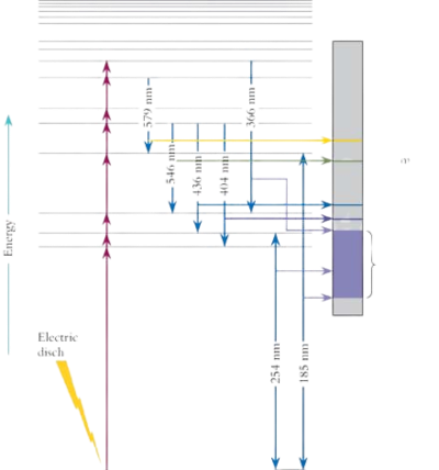 Determine the wavelength of light needed to excite an electron from the ground state to the ...