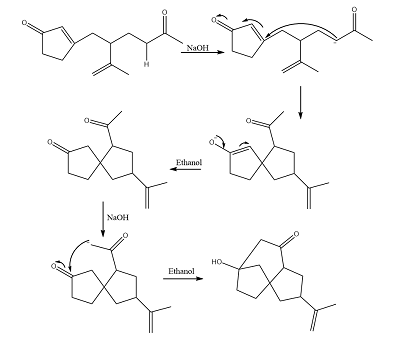 The following reaction involves an intramolecular Michael reaction ...