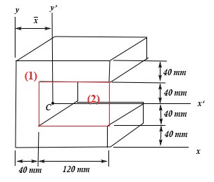 Determine the moment of inertia of he beam's cross sectional area about ...