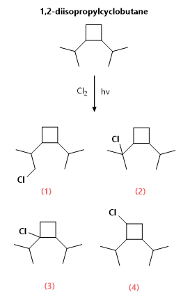Please draw all of the possible mono-chlorination products you might ...