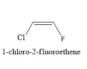 1-chloro-2-fluoro-ethene can undergo polymerisation, forming a polymer ...