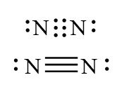 1) Write the Lewis structure for the covalent molecule nitrogen (N_2 ...