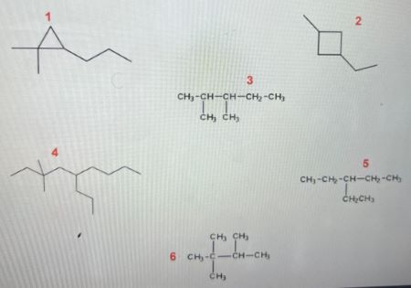 Name the alkanes shown in the diagrams below. | Homework.Study.com