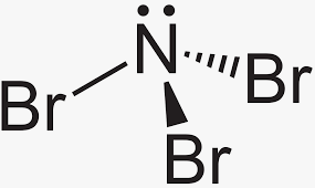 Draw the Lewis structure for NBr3. Give the number of electrons in each ...