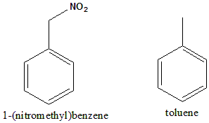 Would you expect (nitromethyl)benzene to be more reactive or less ...