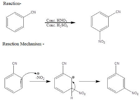 Draw the major product(s) of nitration of benzonitrile. | Homework ...