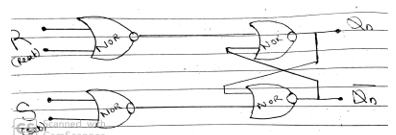 Construct an SR latch with NOR gates. | Homework.Study.com
