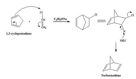 Norbornadiene can be prepared by reaction of chloroethylene with 1,3 ...