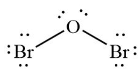 Draw the Lewis structure for OBr2. | Homework.Study.com