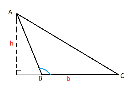 Determine the area of the triangle below. | Homework.Study.com