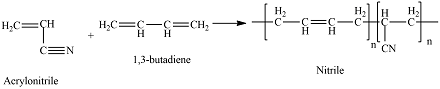 The polymer nitrile is a copolymer made from acrylonitrile and ...