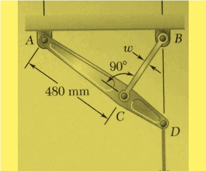 Link BC is 6 mm thick and is made of a steel with a 450-MPa ultimate ...