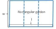 A rectangular garden is to be fenced in and divided into three parallel ...