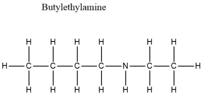 Draw the structure of butylethylamine. | Homework.Study.com