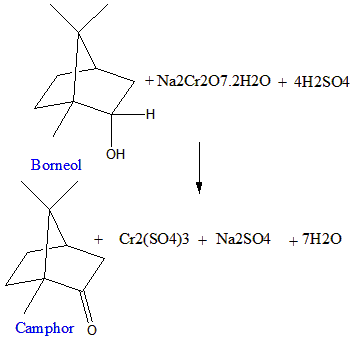 1. Borneol can be oxidized to camphor using oxidizing agents, such as ...