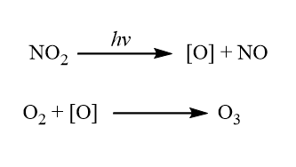 Ozone is a simple molecule made up of three oxygen molecules linked ...