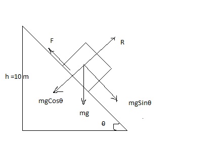Find the work done by the force in pulling an object on an inclined ...