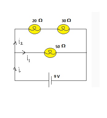 Three light bulbs are connected as shown in the figure. a. Calculate ...