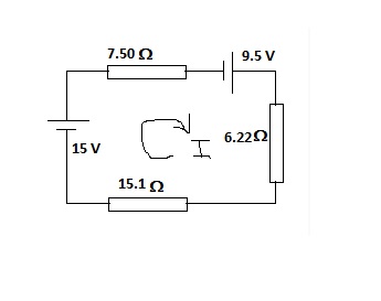 Find the magnitude and direction of the current in the figure below ...