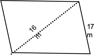 Identify the area of the rhombus. | Homework.Study.com