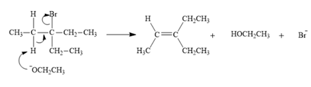 Use curved arrows to show the movement of electrons in the following E2 ...