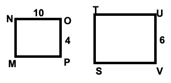 Given that Rectangle MNOP is similar to rectangle STUV, what is the ...