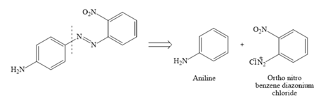 What starting materials are needed to synthesize the given azo compound ...