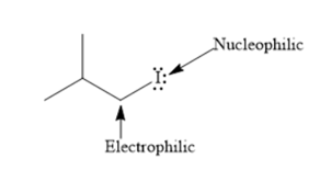 Label the electrophilic and nucleophilic sites in the given molecule ...