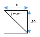 Directly below a 50 m high cliff is the side of a river. How wide is ...