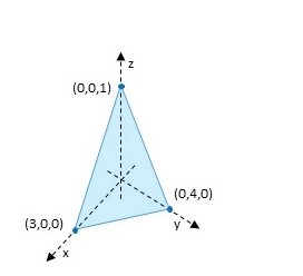Find the volume of the tetrahedron in the first octant bounded by the ...