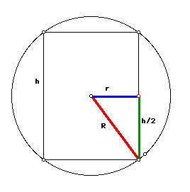A cylinder is inscribed in a sphere with radius 10. Find the height of ...