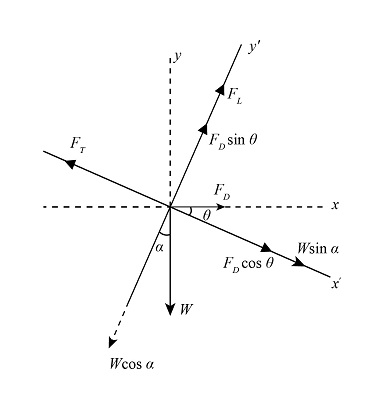 Four forces act on a small airplane in flight, as shown int he figure ...