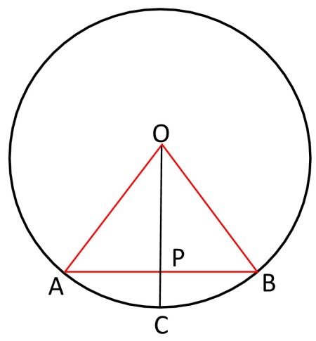 If a circle with center O has equilateral \triangle AOB inscribed with ...