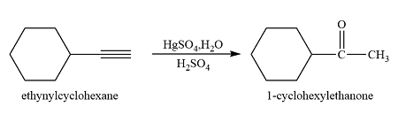 Deduce the product(s) formed when the given alkyne is treated with each ...