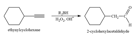 Deduce the product(s) formed when the given alkyne is treated with each ...