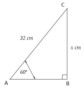 Calculate the value of x. Give your answer correct to three significant ...