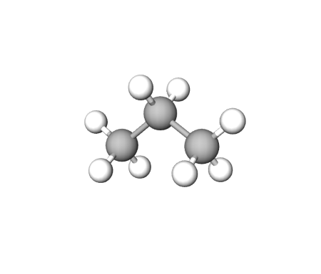 If CH3CH2CH3 has a symmetrical shape where it looks like all of the ...
