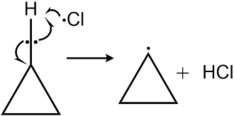 Chlorocyclopropane can be prepared by free radical chlorination of ...