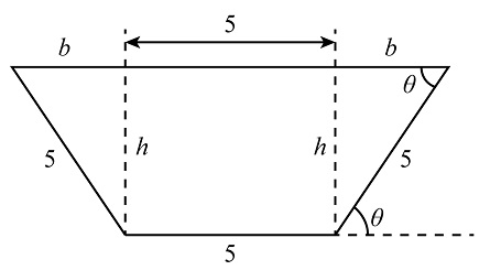 Optimization with angles. A drainage canal is constructed so its cross ...