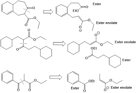 The compounds shown below is the product of a Claisen condensation ...