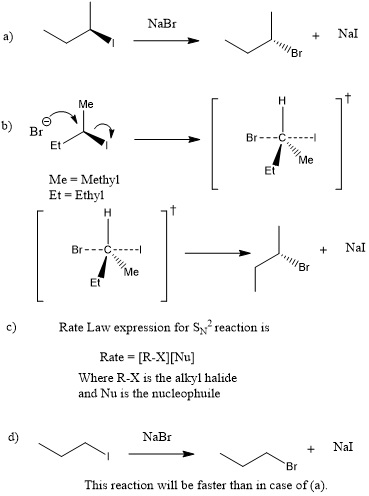 Consider the following S_N2 reaction. (a) Draw the product(s) of the ...