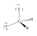 Draw the Lewis structure for CF_2H_2. | Homework.Study.com